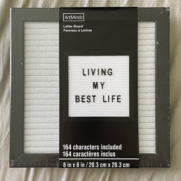 Artminds | Accents | Artminds Letter Board 8x 8 White Board With Black ...